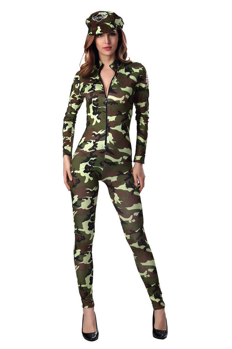 Camo Cutie Halloween Costume Camouflage Jumpsuit Costume