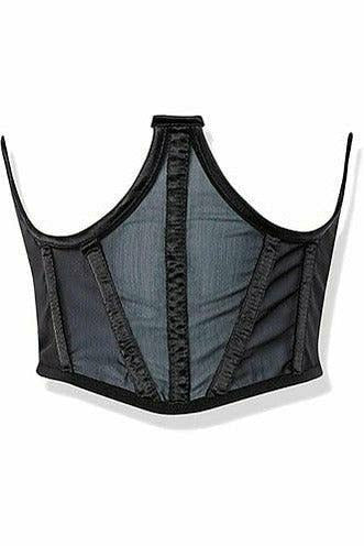 Lavish Black Mesh Open Cup Waist Cincher | Sexy Lingerie for Women